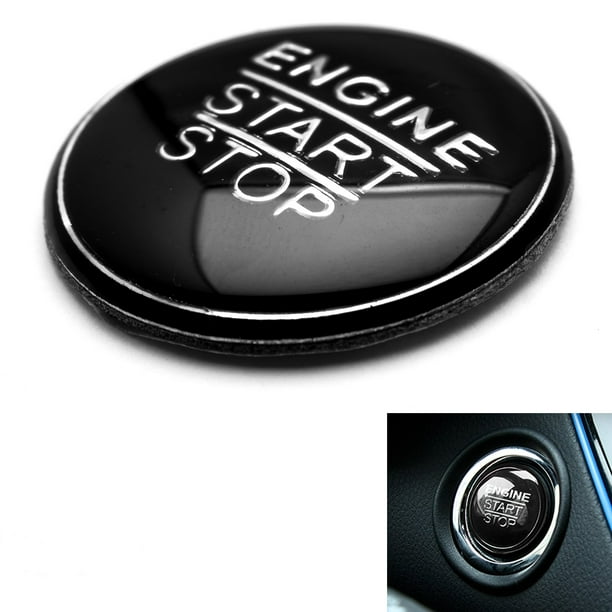 Xotic Tech Black Keyless Engine Ignition Switch Button Cap Cover ...