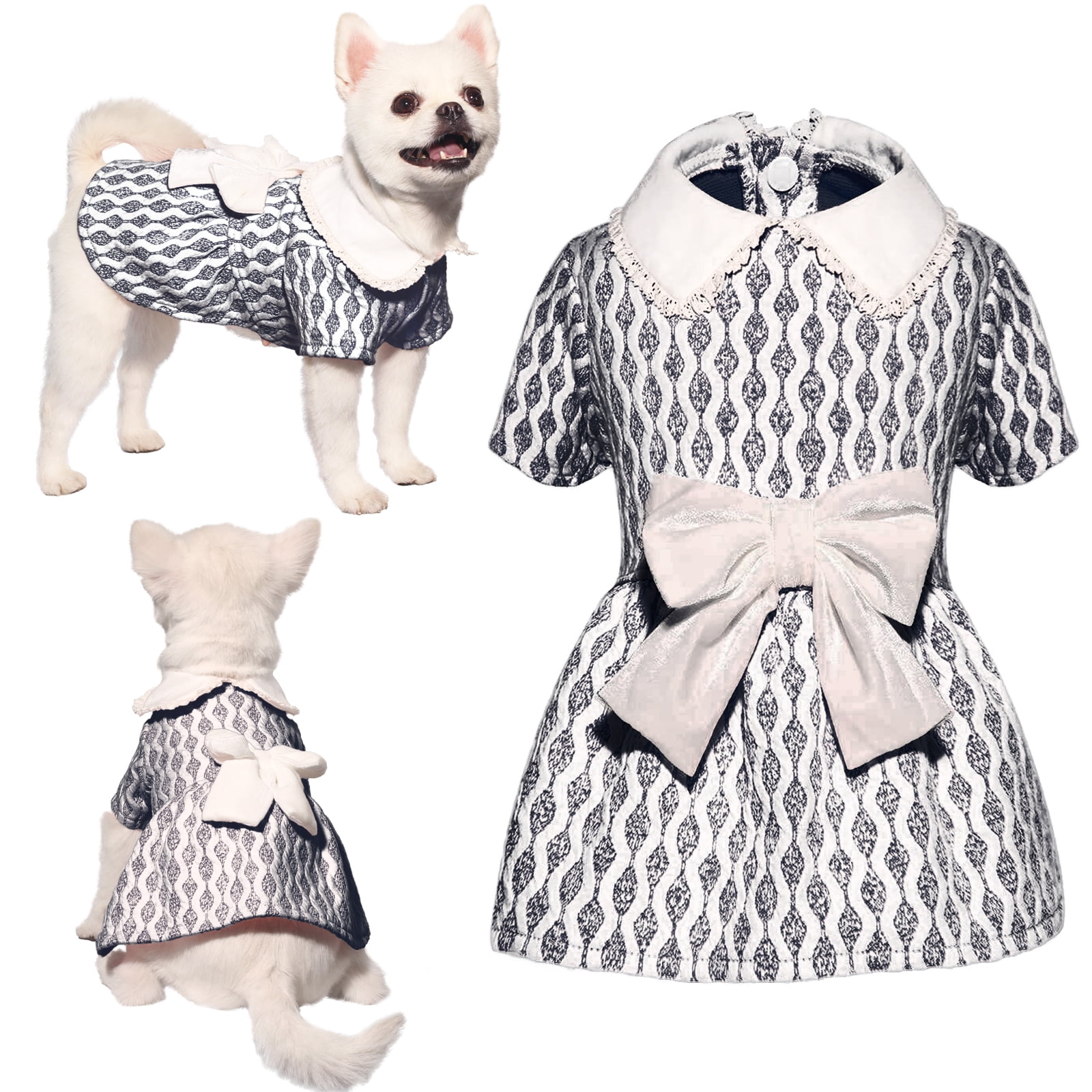 Topkins Dog Dress Valentines Day Dog Sweater Dress Soft Dog Dress Cute ...