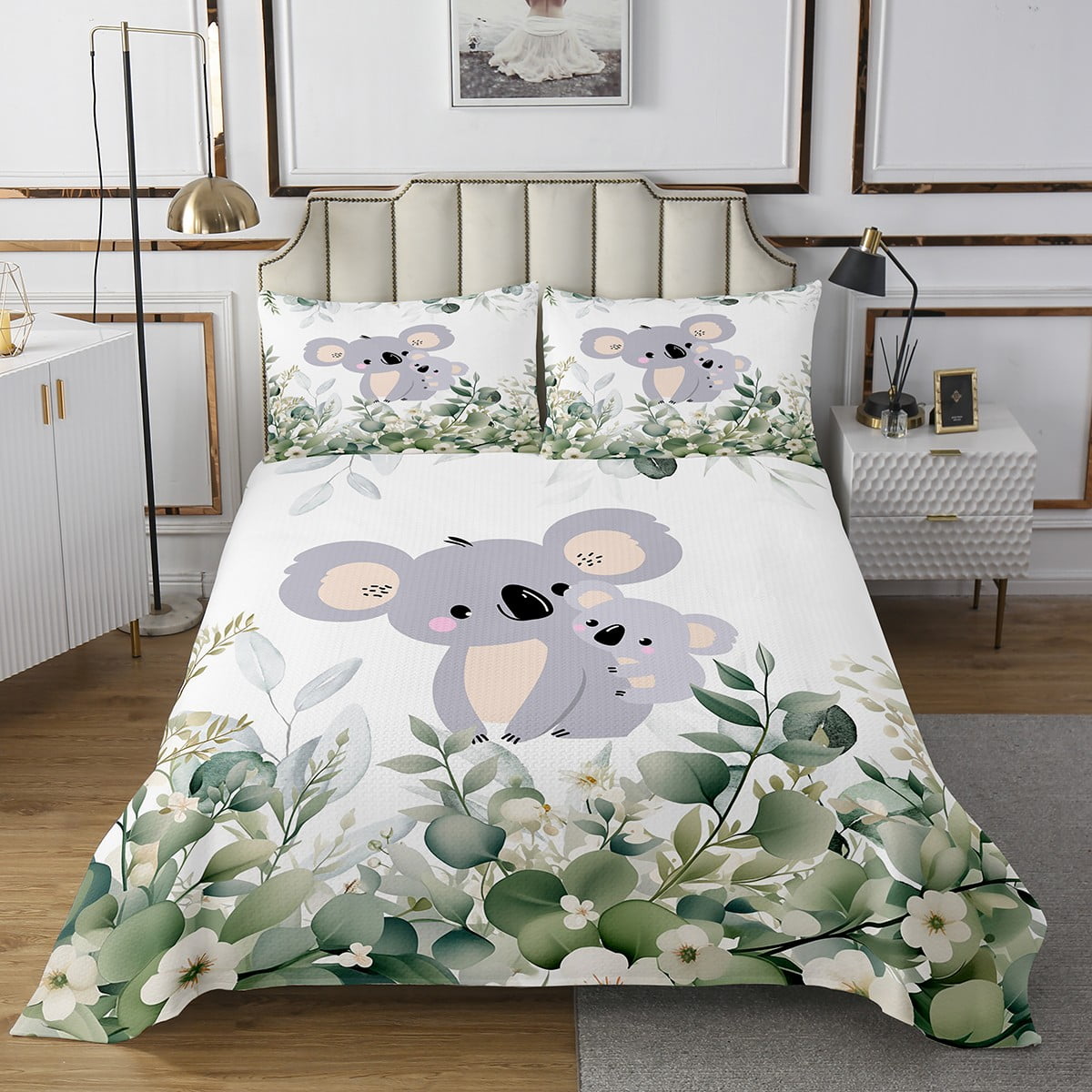 Click here for Yst Cartoon Koala Queen Quilt Set Toddler Woodland... prices