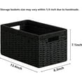 HBlife 2 Pack Woven Wicker Baskets, Shelf Decor, Rectangle Storage with ...