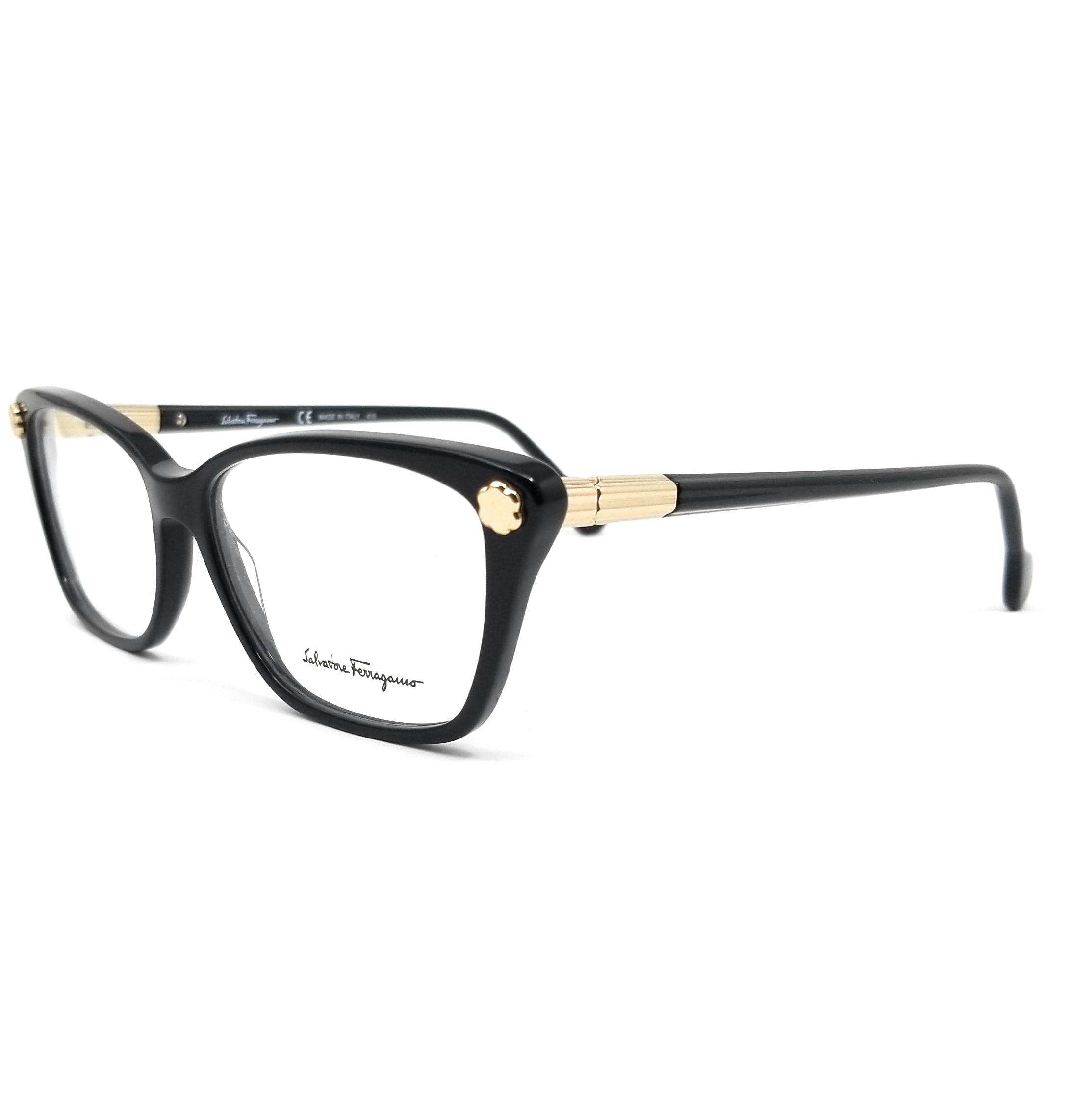Salvatore Ferragamo Salvatore Ferragamo Eyeglasses Sf2824 001 Black Cat Eye Women 54x14x140