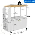 Dextrus Kitchen Storage Cart with Power Outlets & Storage Shelves ...