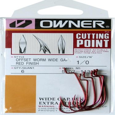 Owner Red SSW with Cutting Point Hook, 4/0 - Walmart.com