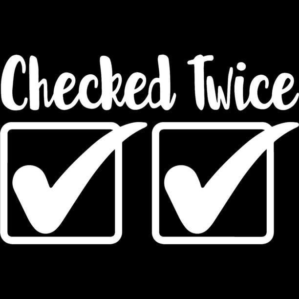 Transparent Decal Stickers Of Checked Twice (White) Premium Waterproof ...