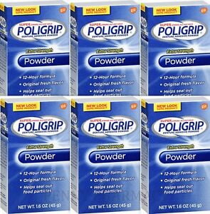 Super PoliGrip POWDER 12hr hold 1.6oz ( 6 pack ) - Walmart.com