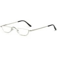 KOOSUFA Half Metal Moon Reading Glasses +2.5 Spring Hinge Half Frame ...