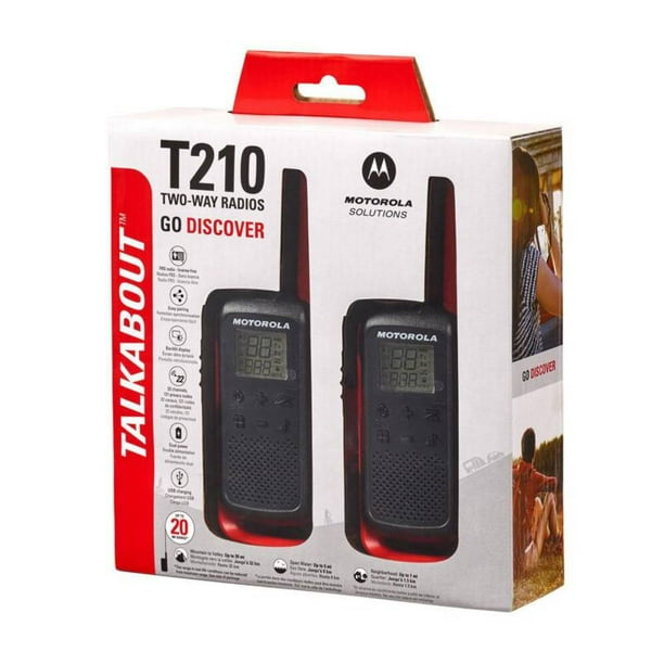 Radios FRS Motorola T210 Carga Micro USB 22 canales Talkabout | Walmart ...