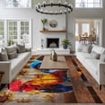 5'x8' Area Rugs, Farmhouse Rooster Indoor Outdoor Area Rug for Living ...