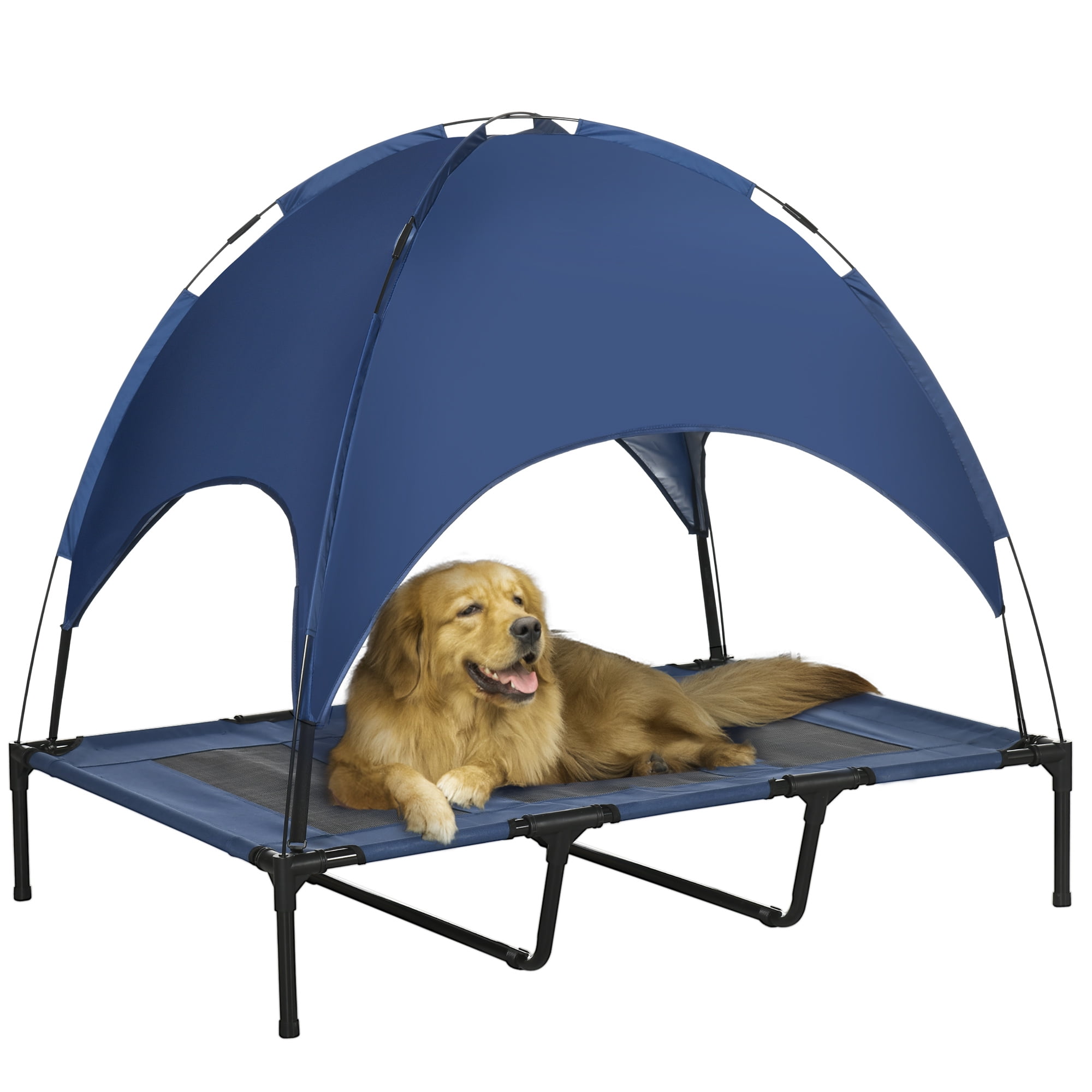 Click here for Pawhut Elevated Cooling Pet Bed With Canopy For Xl... prices