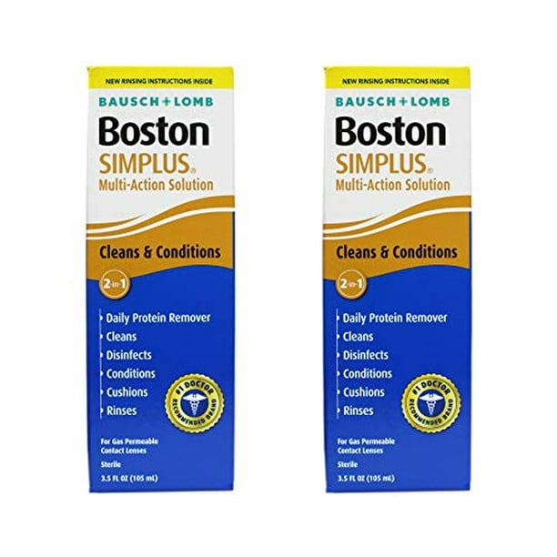 Boston Simplus Multi-Action Solution, 3.5 Fluid Ounce, 2-Pack - Walmart.com