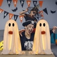 2 Pack Light Up Halloween Ghost Decorations, Glowing Ghosts with ...