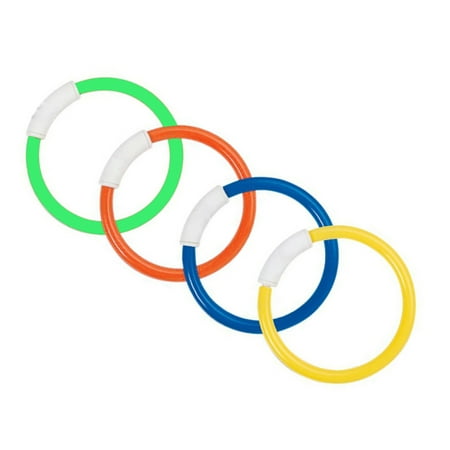 4pcs Colorful Diving Rings Plastic Swimming Pool Rings Fun Underwater ...