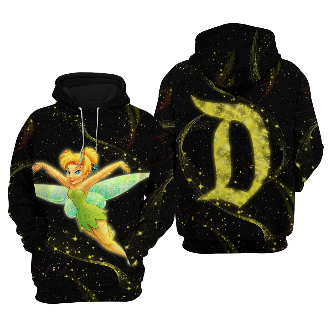 Click here for Dingwu Tinker Bell Punk Words Pattern Hoodie Women... prices