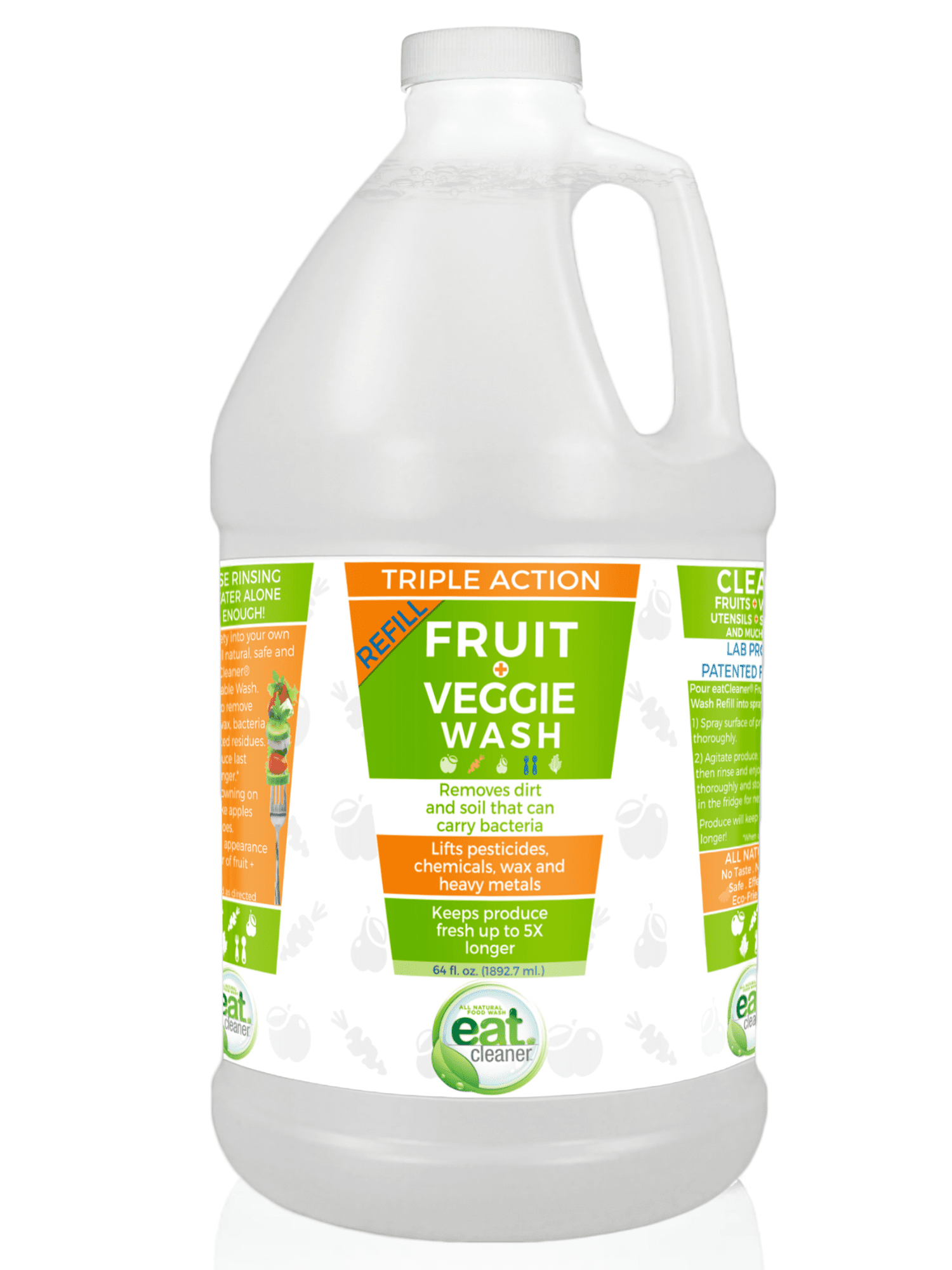 Eat Cleaner Fruit and Vegetable Wash Refill, Produce Wash Bulk Liquid ...