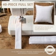 40pcs Pre Cut Cotton Fabric Strips White Cloth Quilting Patchwork Soft ...