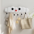 Cartoon Cloud-Shaped Over-the-Door Hook Rack with 6 Hooks, No-Drill ...
