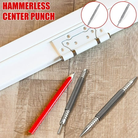 Spring Center Punch Hammerless Dual Head Nail Setter Spring Loaded High ...