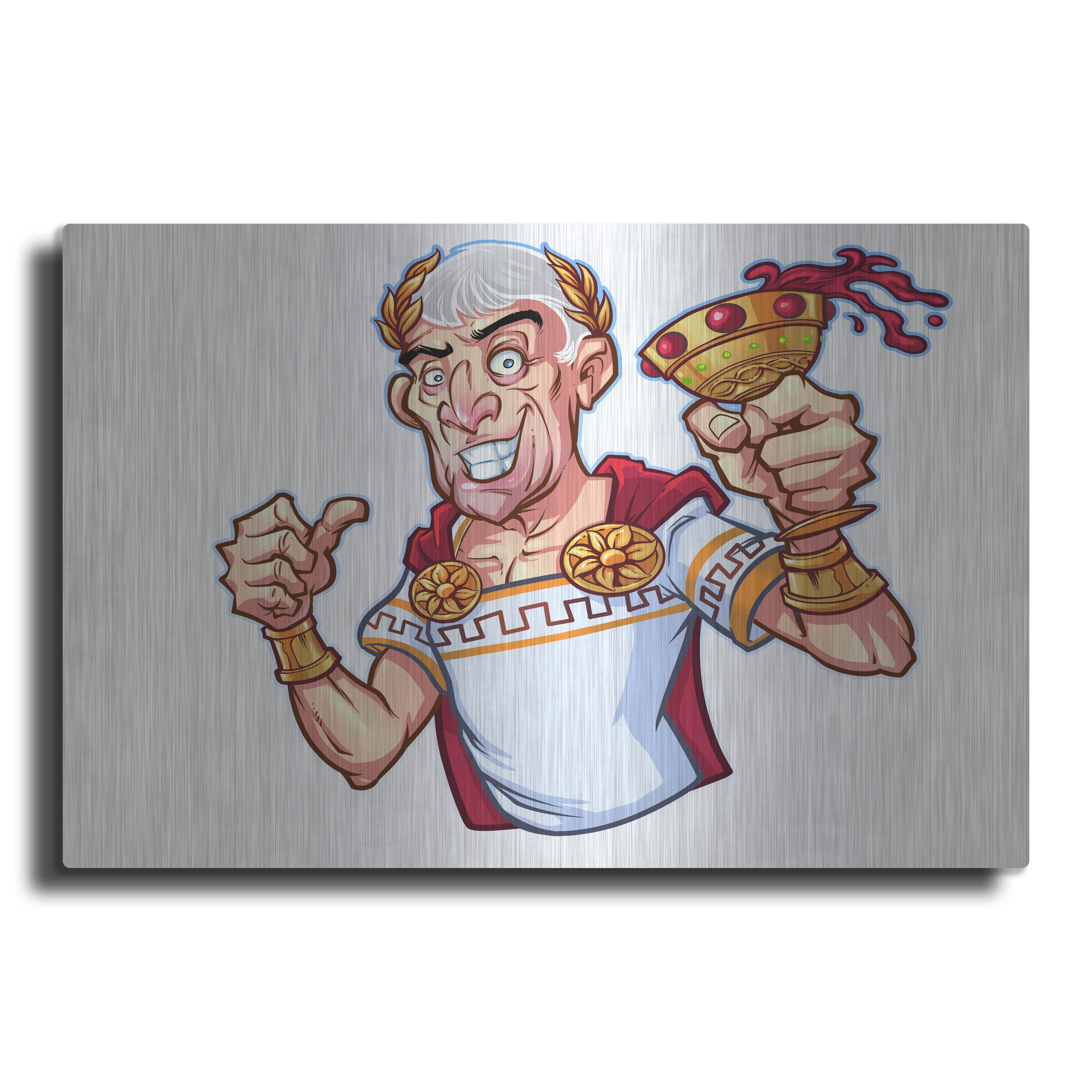 Luxe Metal Art 'Julius Caesar Full Color Character' by Flyland Designs ...