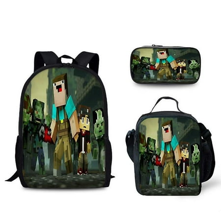 Minecraft School Bag Anime Notebook Laptop Backpack School Bag ...