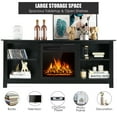 Gymax 58'' 2-Tier Fireplace TV Stand W/18'' 1500W Electric Fireplace 65 ...