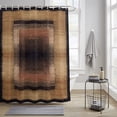 Abstract Art Shower Curtain for Bathroom, Brown and Black Mottled ...