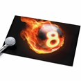 Billiards Flame Black Eight Rectangle Rug 2'x3' Abstract Sport Ball ...
