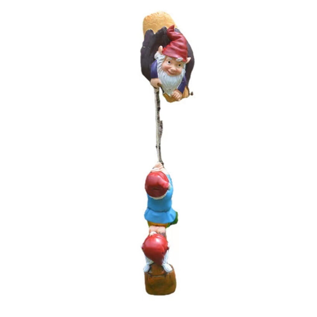 Click here for Thinsony Elf Gnome Climbing Tree Decor Sculpture E... prices