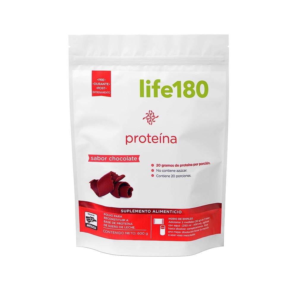 Proteína en polvo a base de Suero de Leche life180 sabor chocolate 600 ...