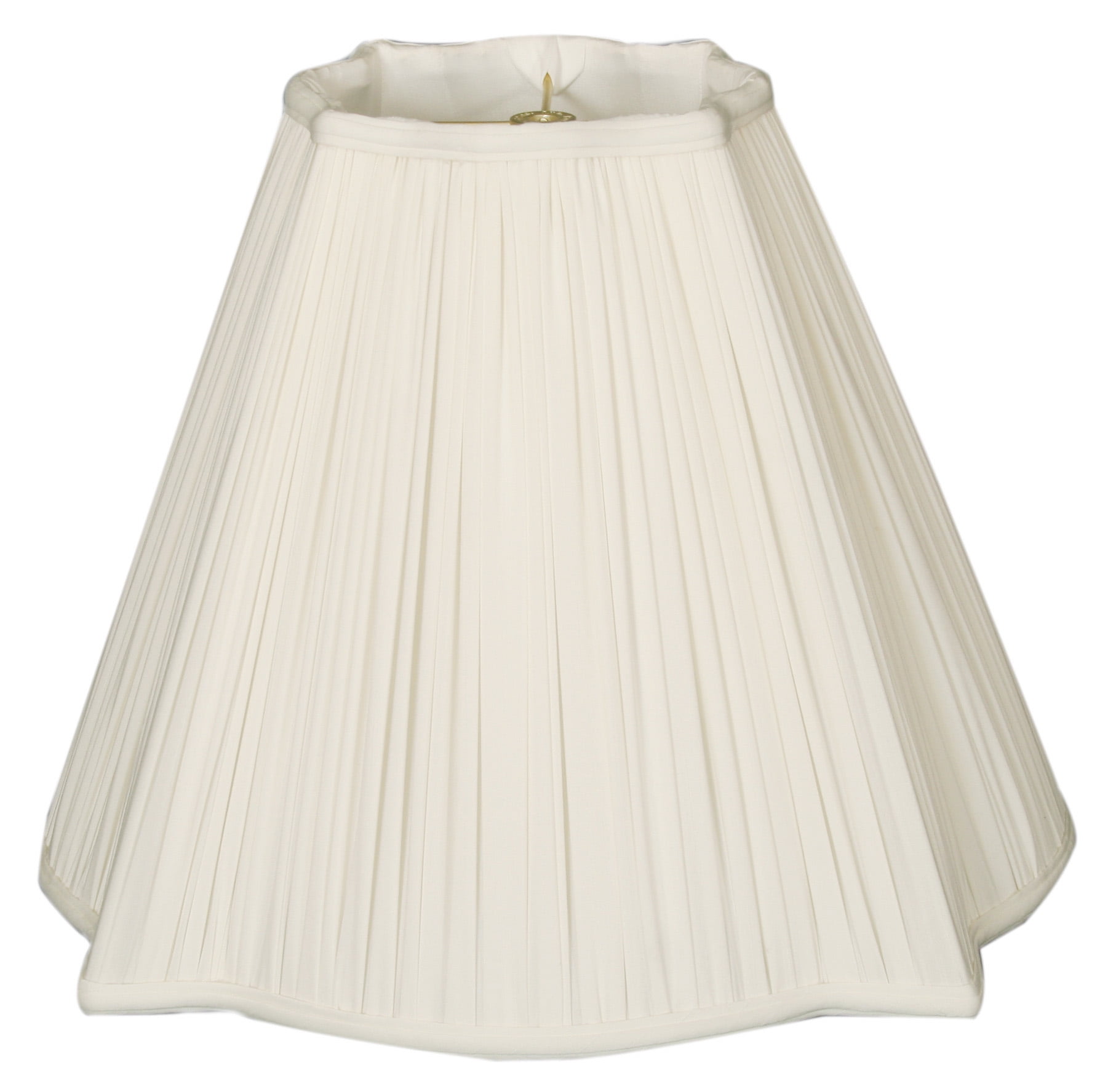 Royal Designs 14" Fancy Square Gather Pleat Lamp Shade White - Walmart.com