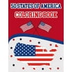 50 States Of America Coloring Book: Maps of the 50 States of the USA ...