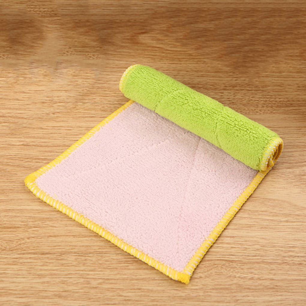 UFHTech 10 Pack Double-sided Microfiber Dish towels Thickening Cloth ...