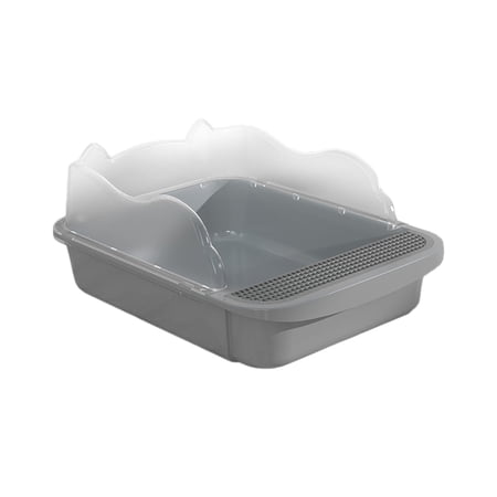 Esquirla Cat Litter Tray Cat Sand Box Semi Closed with High Sides ...