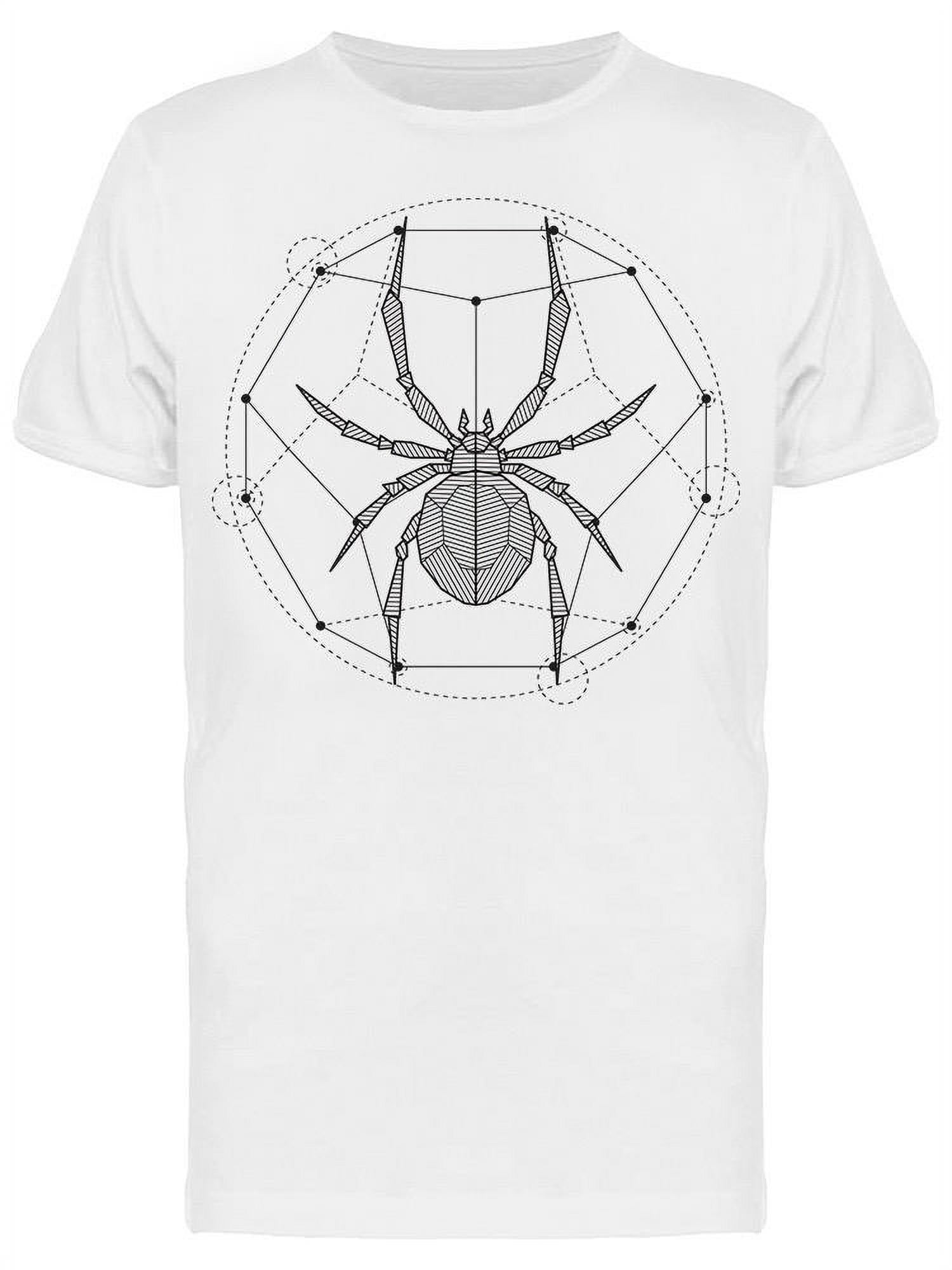 Geometric Spider Tattoo T-Shirt Men -Image by Shutterstock, Male Medium ...
