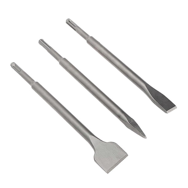3Pcs Chisels Set Round Shank Tip Flat Widen Alloy Steel Chisels for ...