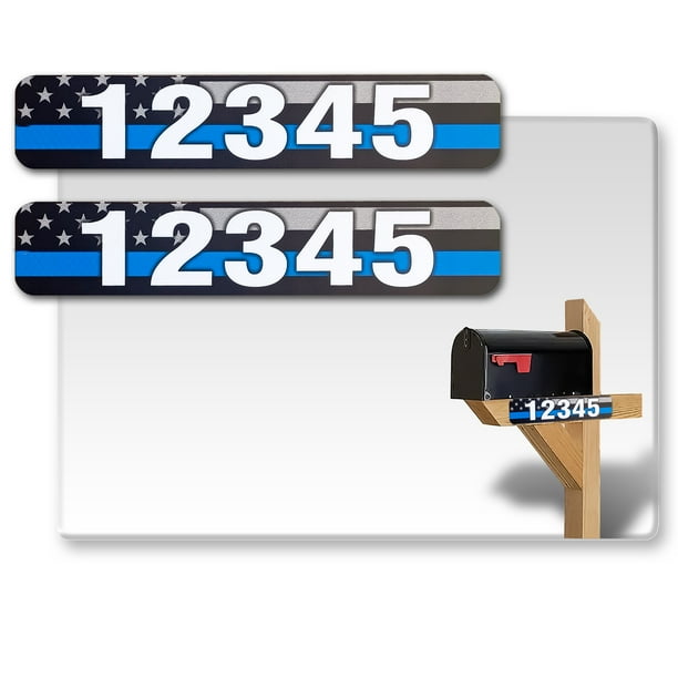 2 Pack Customized Horizontal 911 Mailbox Address Numbers Stickers ...