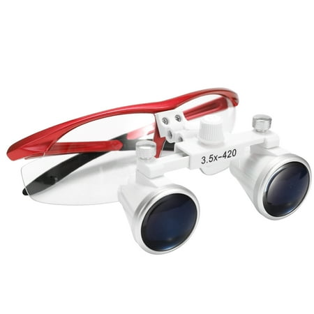 Wearable Magnifier Portable 3.5X 420mm Binocular Loupes Optical Glass ...