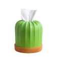 Coffee Table Decor for Living Room Cactus Tissue Box Holder Brown Base ...