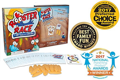 Rooster Race Family Board Game “ High Low Guessing Game to Improve ...