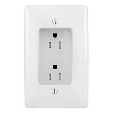 Datacomm Recessed Low Voltage Media Outlet Plate - 1 Socket, White ...