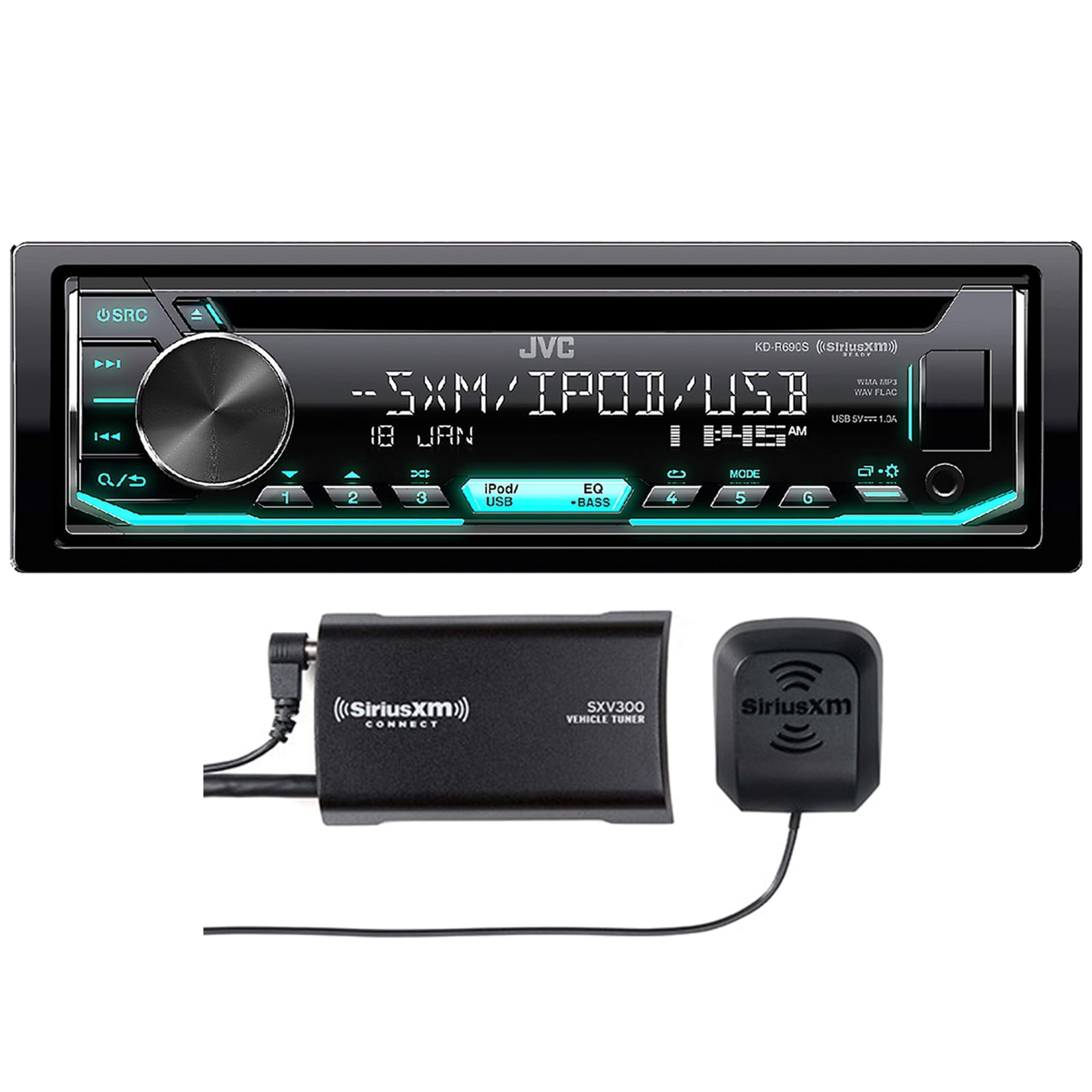 JVC KD-R690S Single DIN In-Dash CD/AM/FM Car Stereo Receiver w ...