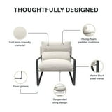 DHP Gatsby Upholstered Sling Accent Chair, Ivory Linen - Walmart.com