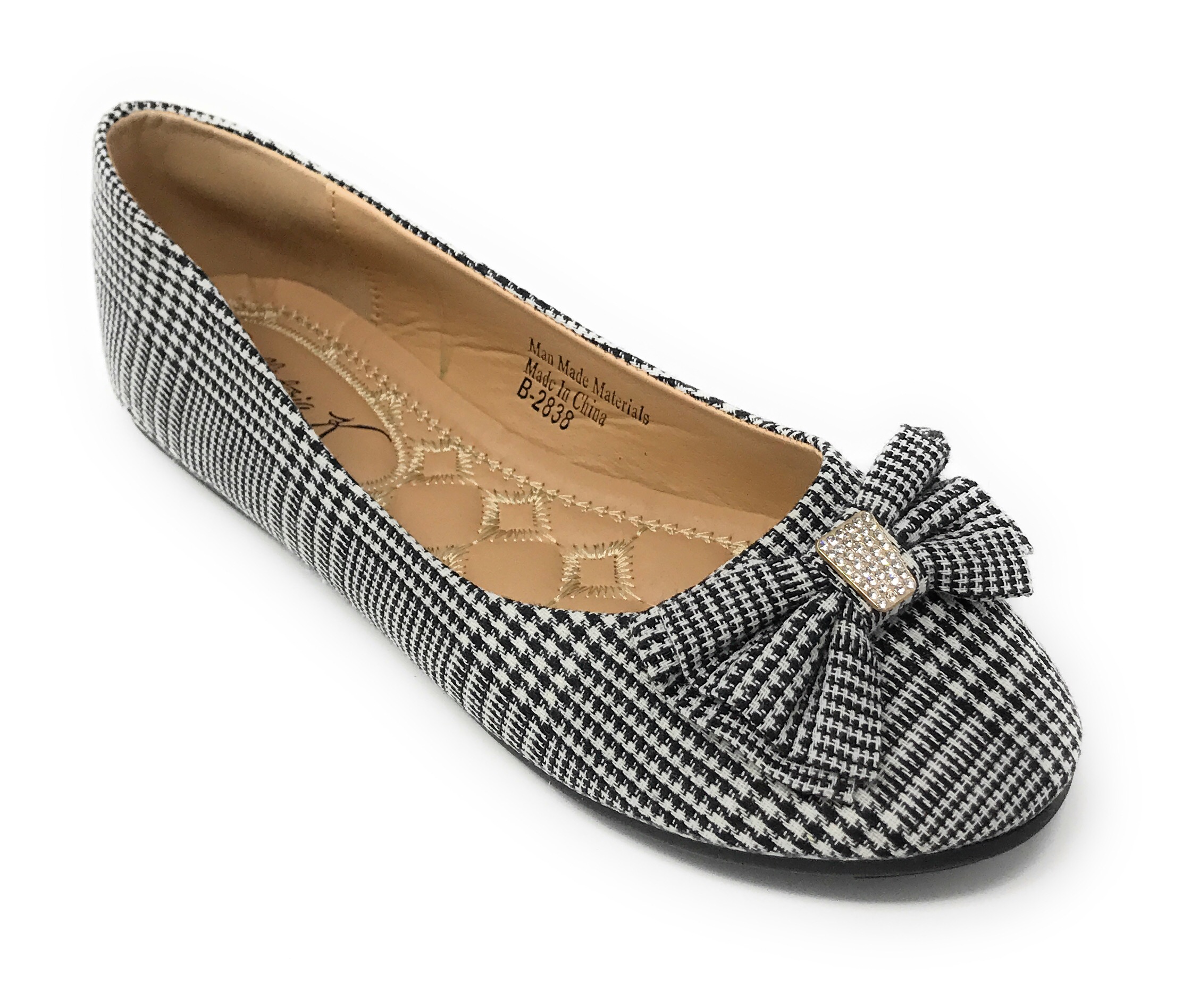 Victoria K Women's Ruffle With Gold Studs Ballerina Flats - Walmart.com