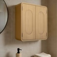 Teamson Home Tenley Mid-Century Wall Cabinet with Recessed Pulls and ...