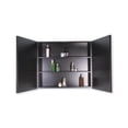 26x30 inches Black Metal Framed Wall mount or Recessed Bathroom ...