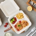 [8X8 3-Compartment 75-Pack Bio Natural Clamshell Take Out Food ...