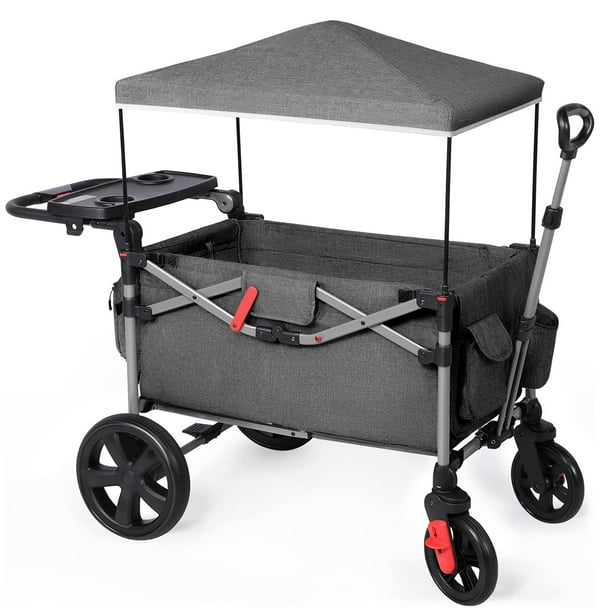 EVER ADVANCED Foldable Wagons for Two Kids & Cargo, Collapsible Folding ...