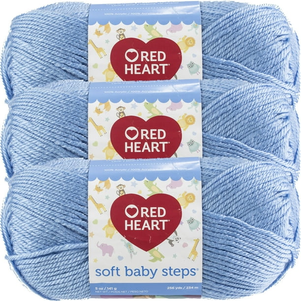 Red Heart Soft Baby Steps Yarn-Baby Blue, Multipack Of 3 - Walmart.com ...