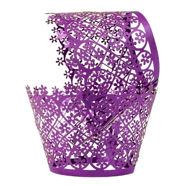 Light Pink Lace Cupcake Wrappers (25pcs, Standard Size) Grease ...