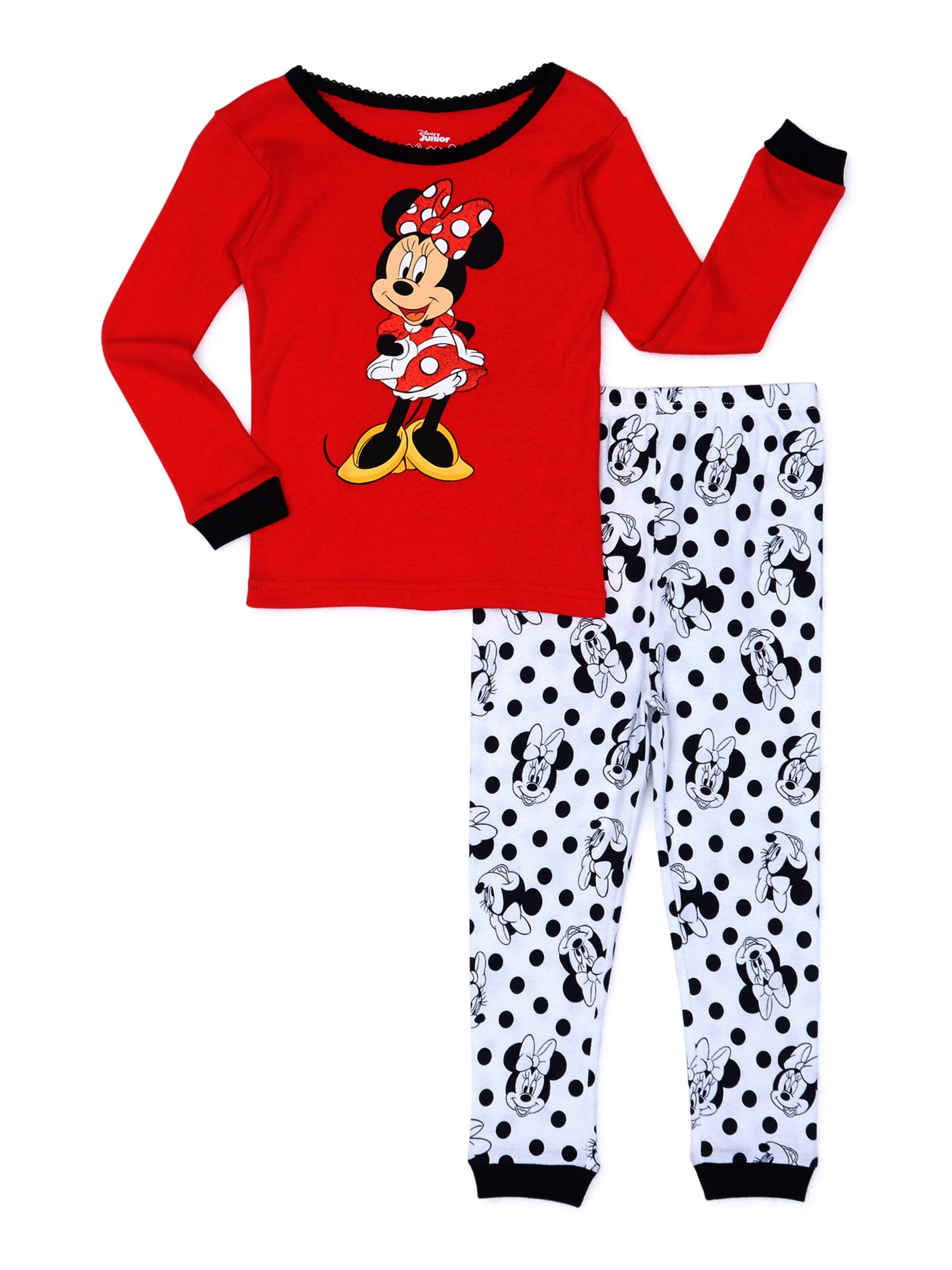 Minnie - Minnie Toddler Girls Snug Fit Cotton Long Sleeve Pajamas, 2pc ...