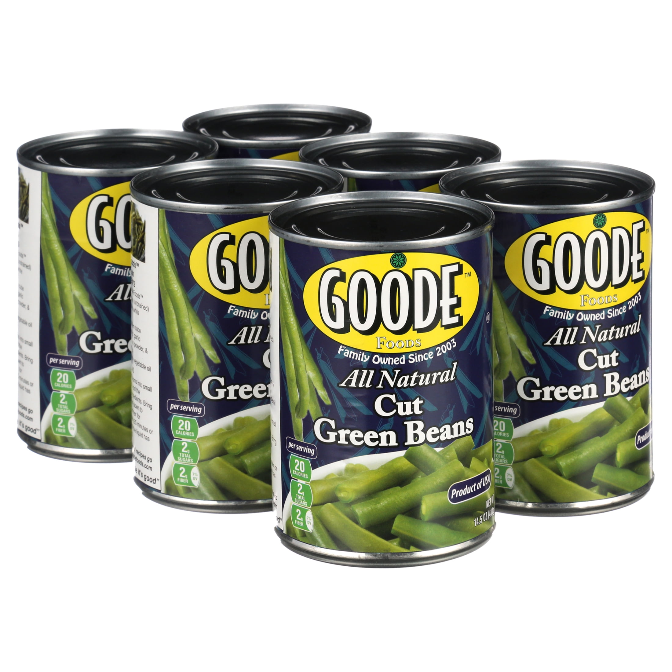 (6 Pack) Goode Foods Cut Green Beans, 14.5 oz Can - Walmart.com
